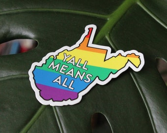 Yall Means All Sticker - Etsy