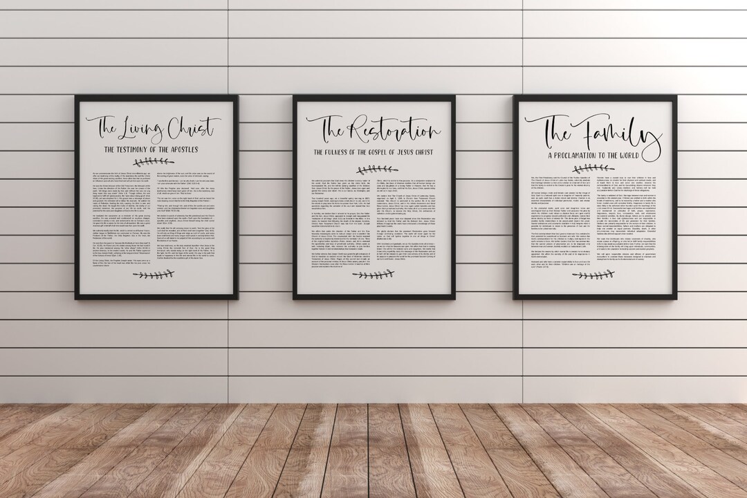 LDS Proclamation Bundle Family Proclamation, the Living Christ, and ...