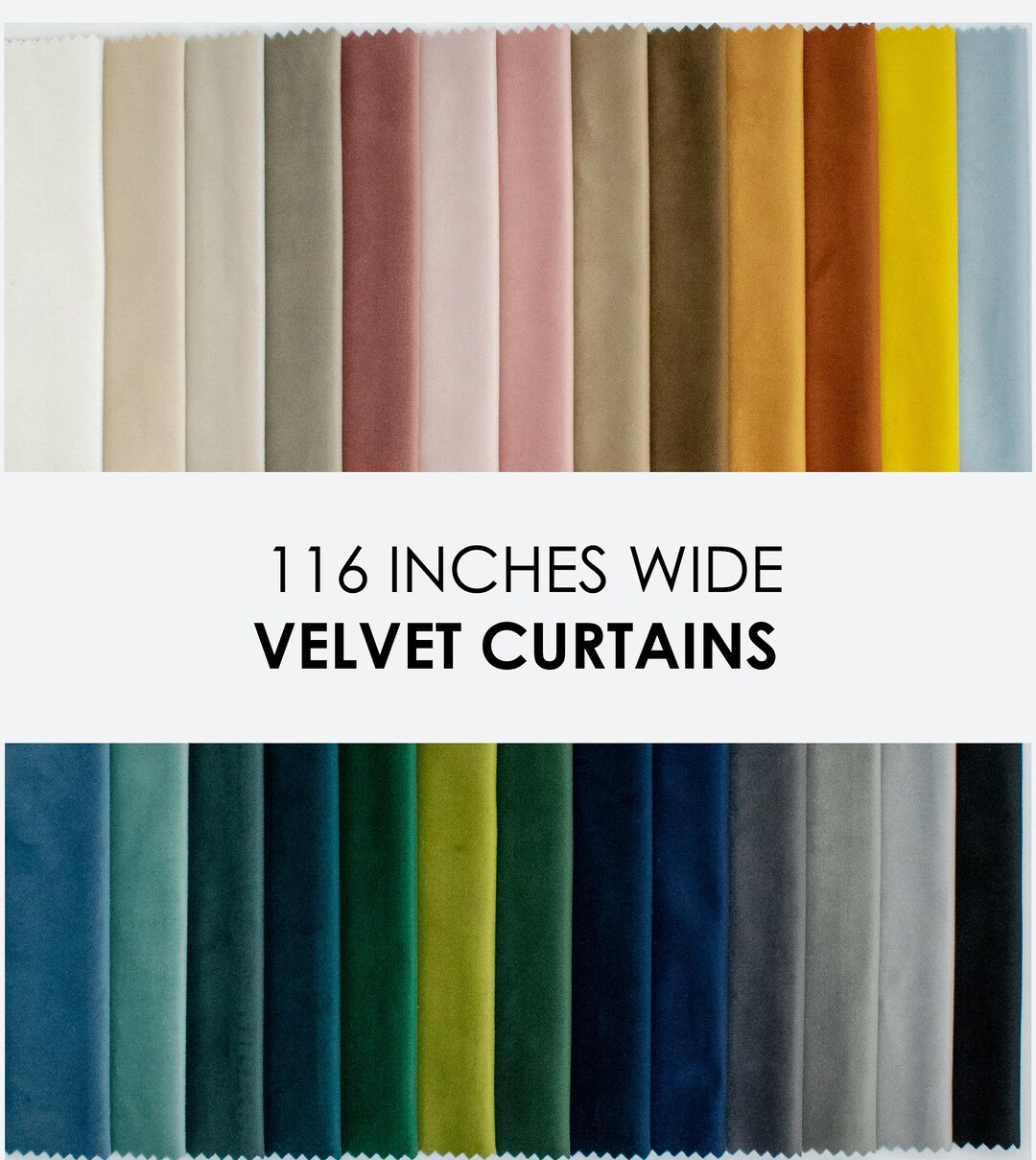 Extra Wide Velvet Curtains, Over 110 Inches Wideseamless Curtains, 116 ...