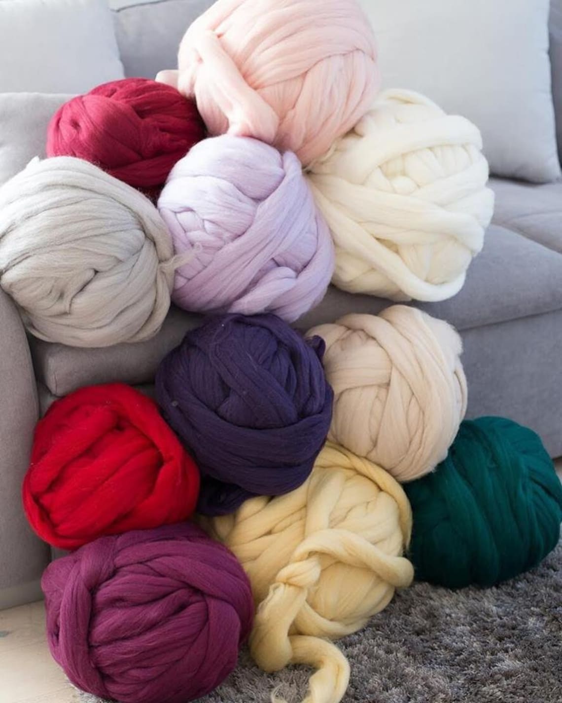 Chunky Yarn. Giant Knitting. Bulky Yarn. Chunky Merino Wool - Etsy