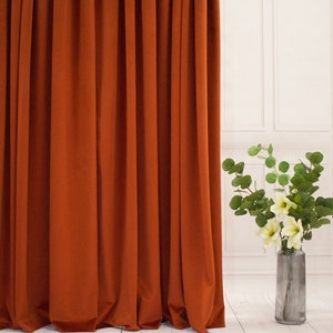 Extra Wide Velvet Curtains, Over 110 Inches Wide seamless Curtains, 116 ...