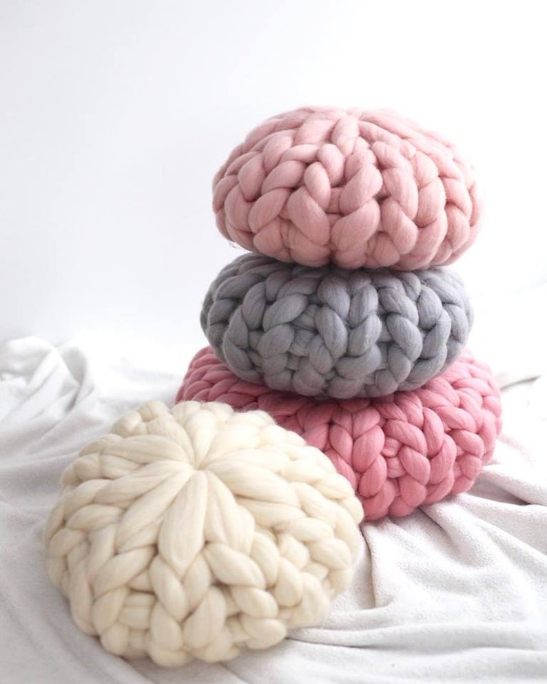 Chunky Knit Pillow, Decorative Pillow, Decorative Cushion, Gift for Her ...