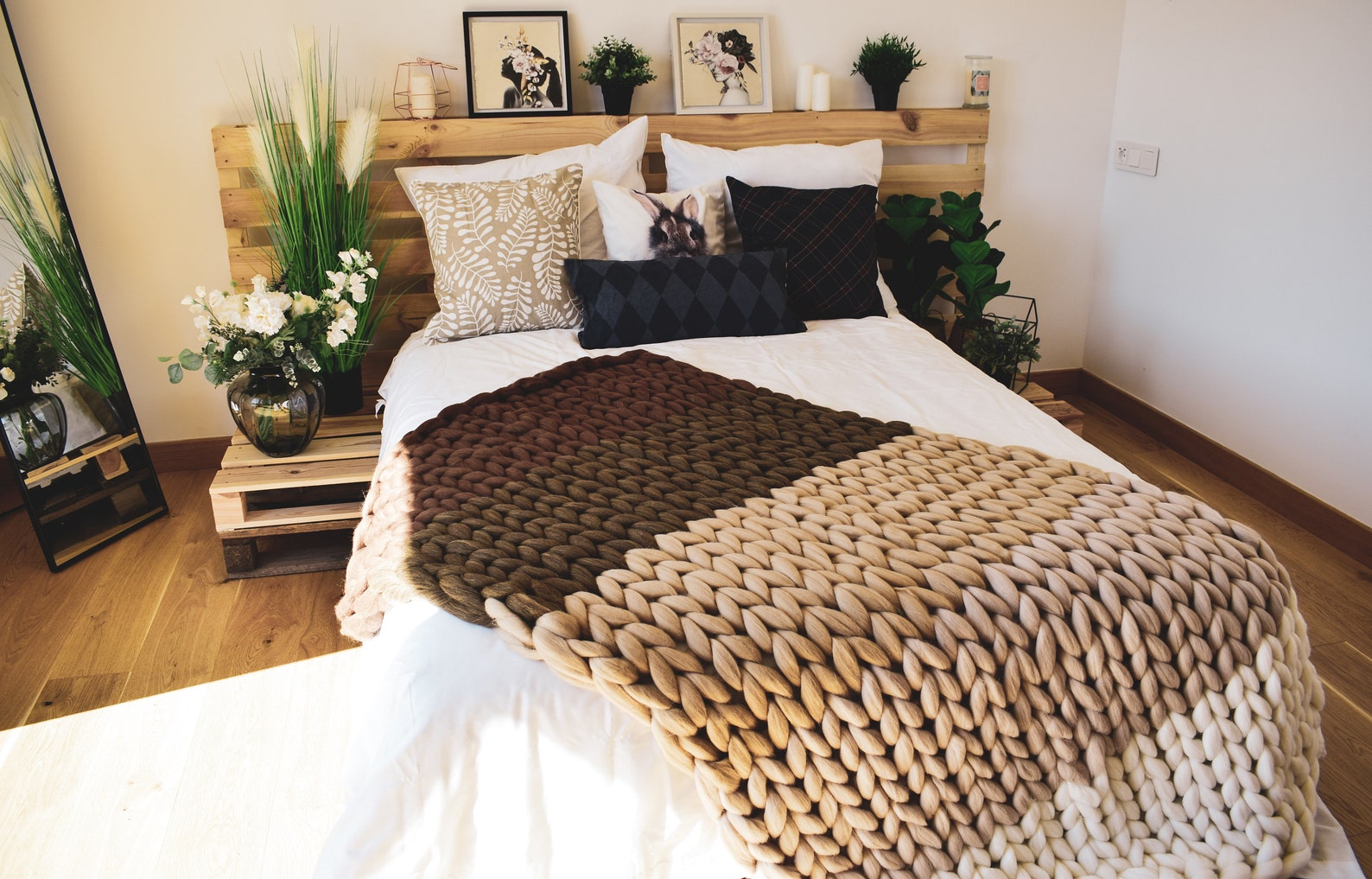 Ombre Chunky Knit Blanket Multi Colored Blanket Chunky Knit - Etsy