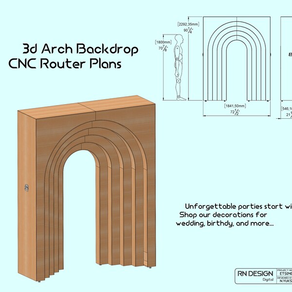 3d Arch Backdrop Plan - Etsy