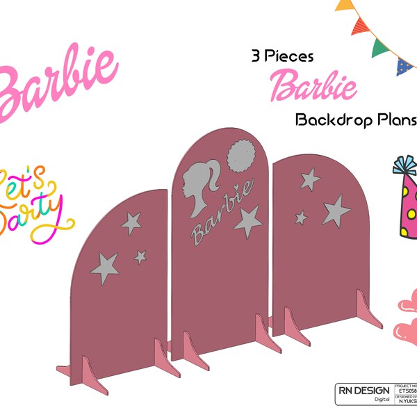 Barbie Backdrop - Etsy