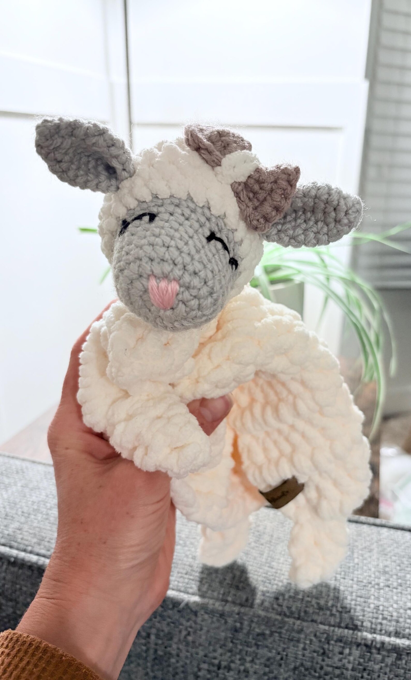 Made to Order Crocheted Lamb Lovey/snuggler, Handmade Nursery Decor - Etsy