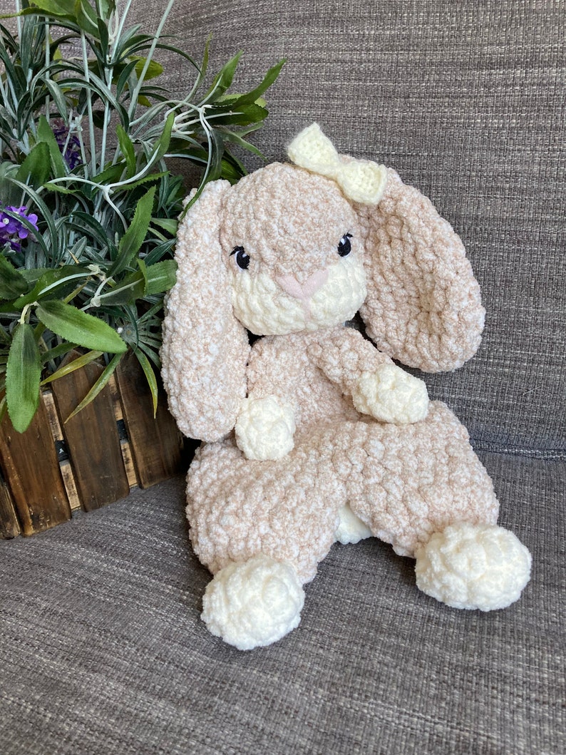 Crocheted Bunny Snuggler: Plush Baby Lovey - Etsy