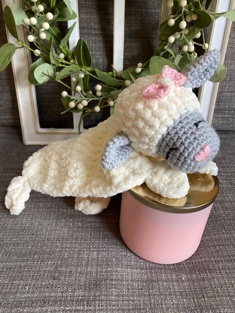 Made to Order Crocheted Lamb Lovey/snuggler, Handmade Nursery Decor - Etsy