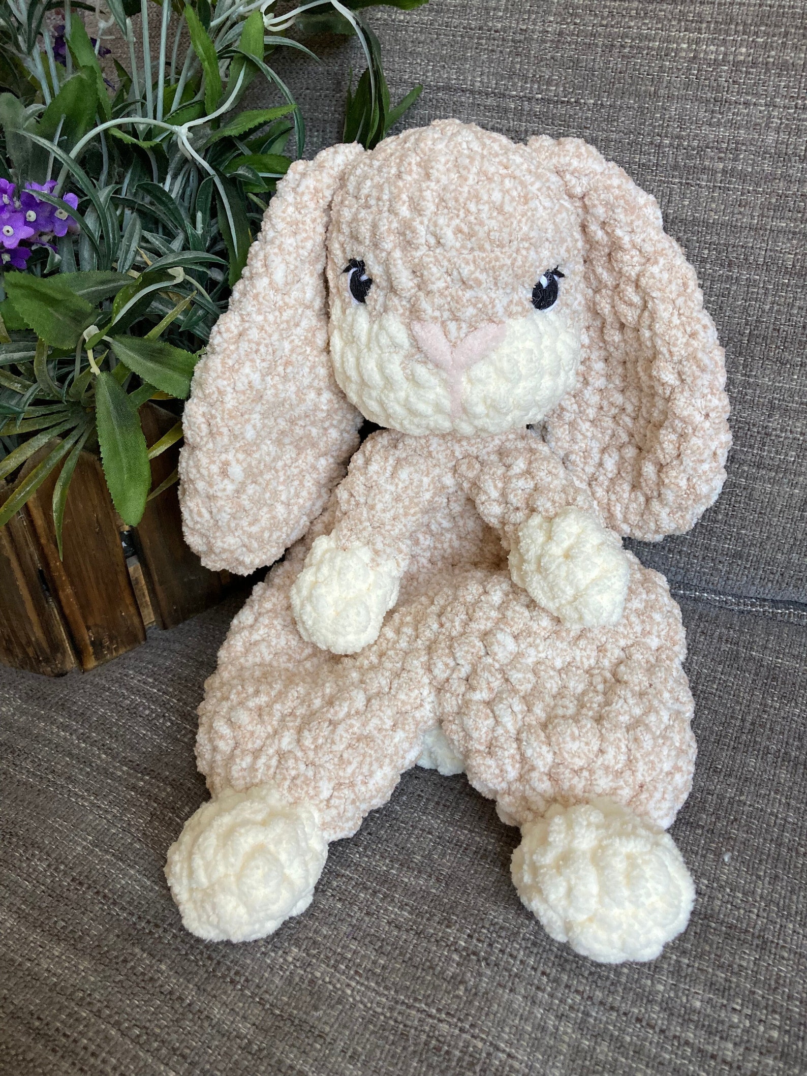 Crocheted Bunny Snuggler: Plush Baby Lovey - Etsy
