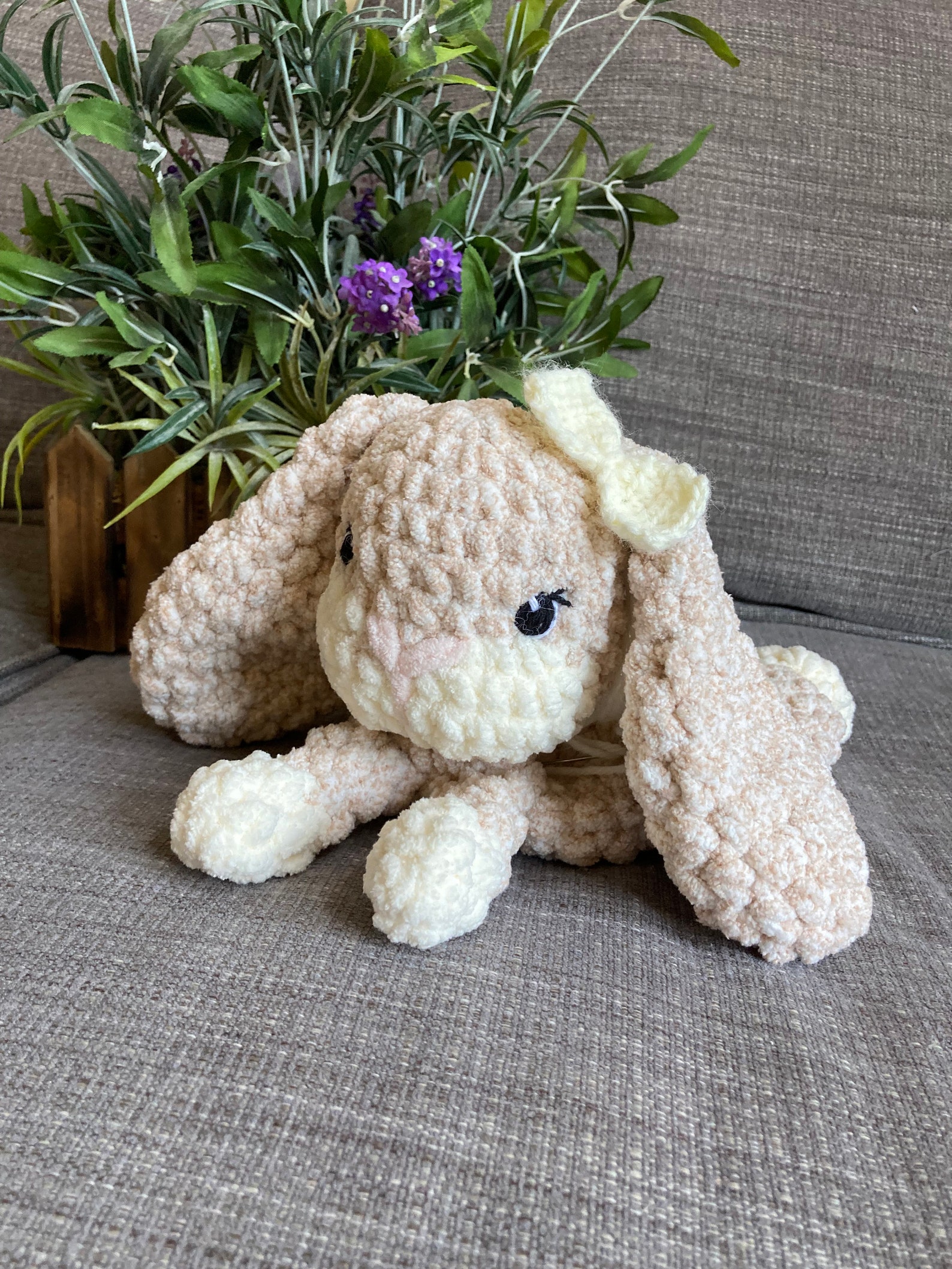 Crocheted Bunny Snuggler: Plush Baby Lovey - Etsy