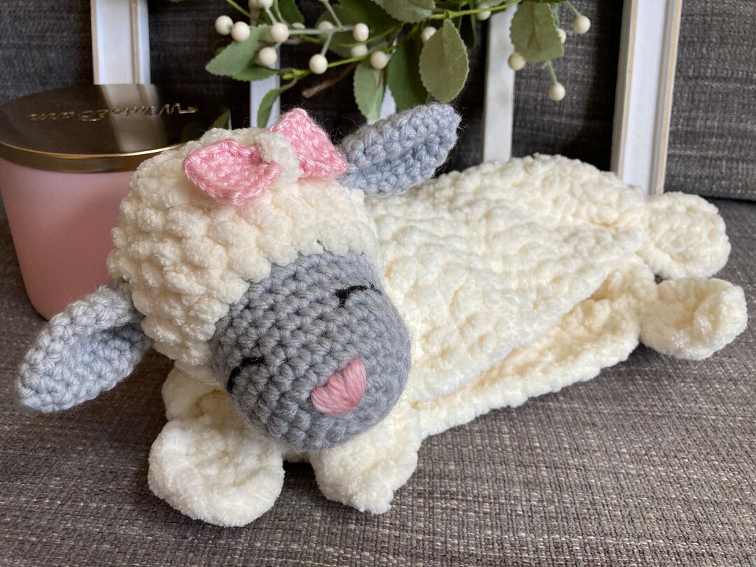 Made to Order Crocheted Lamb Lovey/snuggler, Handmade Nursery Decor - Etsy