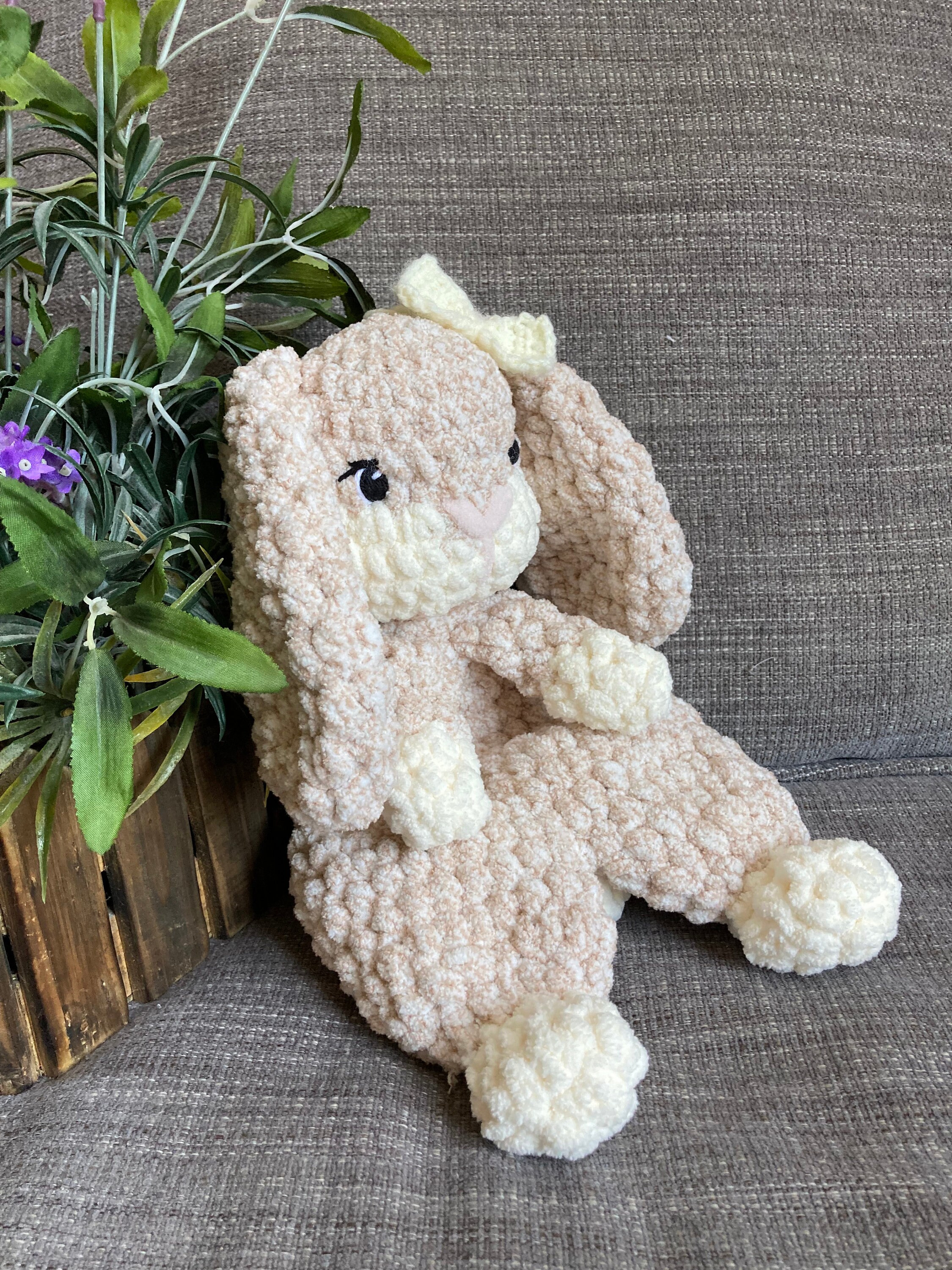 Crocheted Bunny Snuggler: Plush Baby Lovey - Etsy
