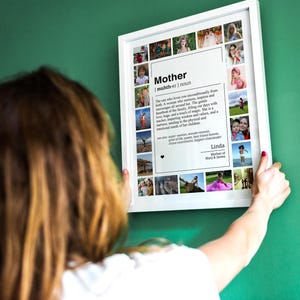 Mother Definition Photo Collage, Personalized Mother's Day Gift, Mom ...