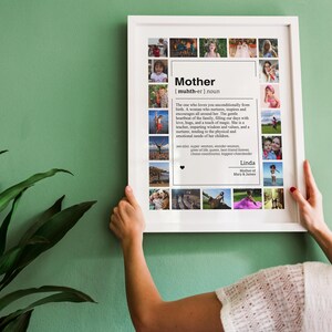 Mother Definition Photo Collage, Personalized Mother's Day Gift, Mom ...