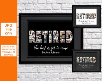 Photo Collage Retirement | Etsy