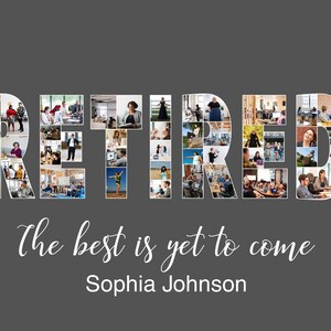 Custom Retirement Photo Collage, Personalized Retirement Gifts for ...