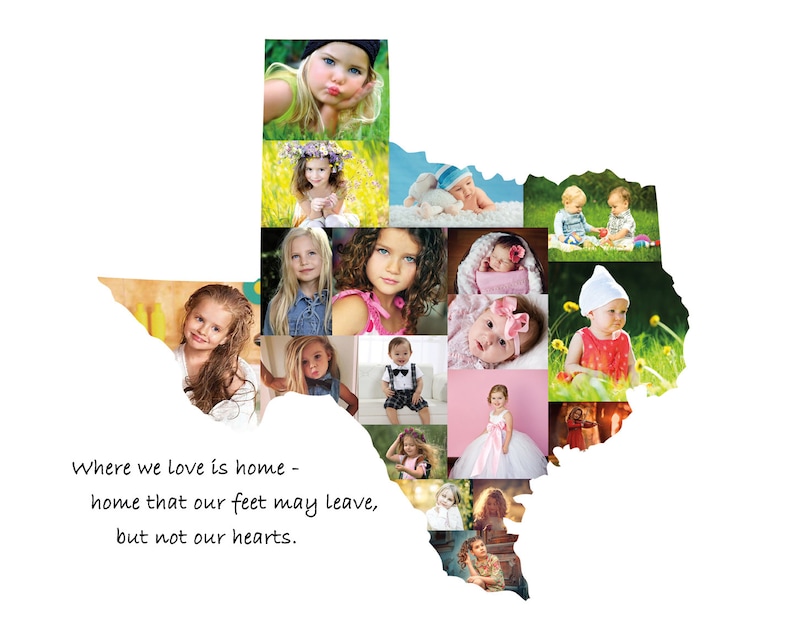 Texas Gifts Photo Collage Texas Forever State Wall Art USA Map - Etsy