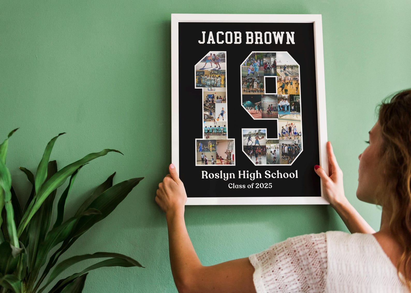 Personalized Sport Number Photo Collage: Senior Night Gift (digital or ...