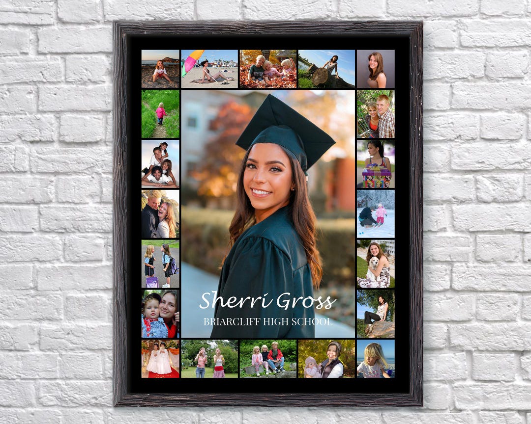 Graduation Photo Collage, Custom Graduation Welcome Sign, Graduation ...