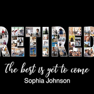 Custom Retirement Photo Collage, Personalized Retirement Gifts for ...