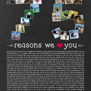 75 Reasons We Love You Printable Photo Collage, Personalized 75th ...