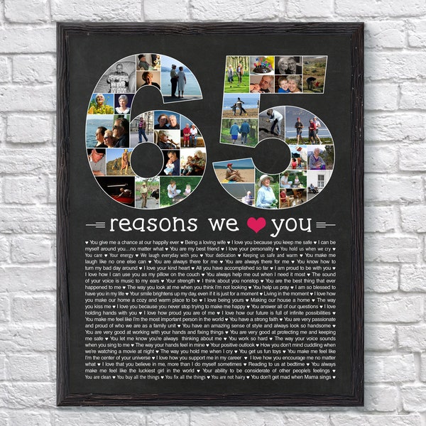 65 Reasons We Love You - Etsy