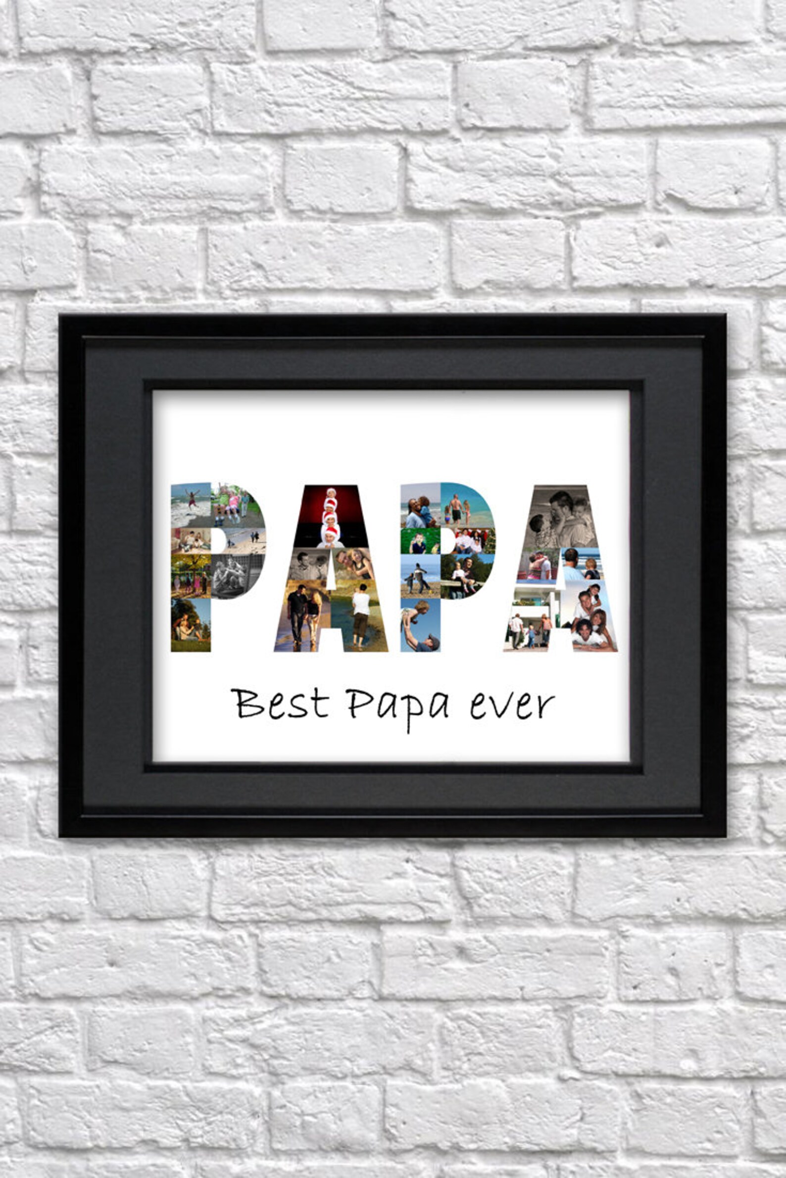 Custom Papa Photo Collage Papa Birthday Picture Collage | Etsy