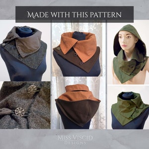 Hooded Cowl With Lining Digital PDF Pattern and Sewing Guide - Etsy