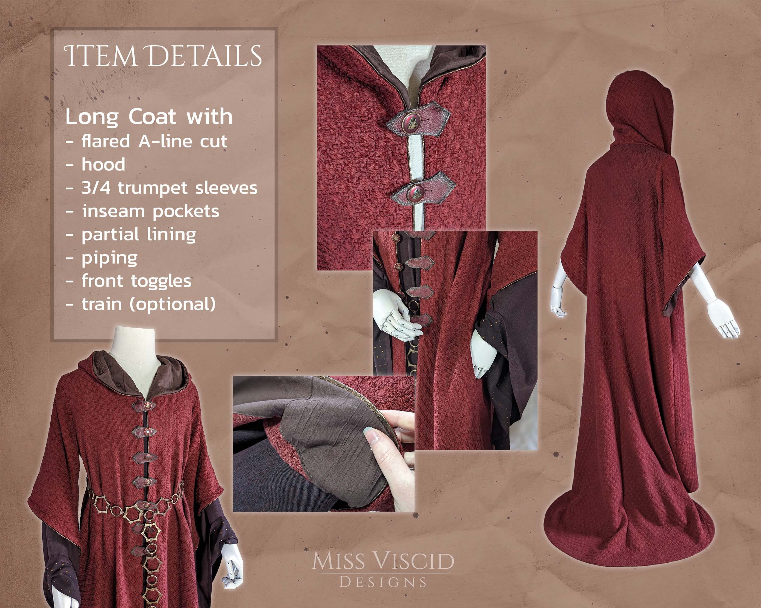 Mage Coat Pattern PDF File With Sewing Guide - Digital Download A4 ...