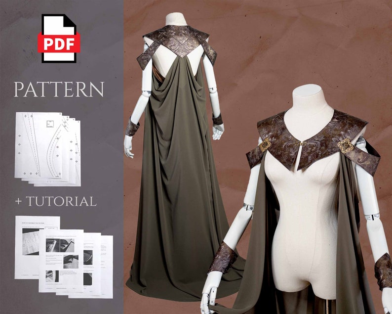 Fantasy Cape for Elven Costume Dress Digital PDF Pattern - Etsy