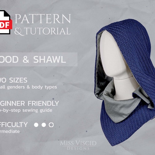 Cozy Wrap Hood Digital PDF Pattern With Sewing Guide for - Etsy