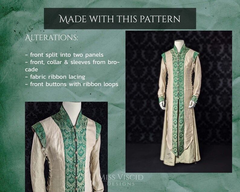 Men's Fantasy Tabard Vest With Lacing PDF Pattern for - Etsy