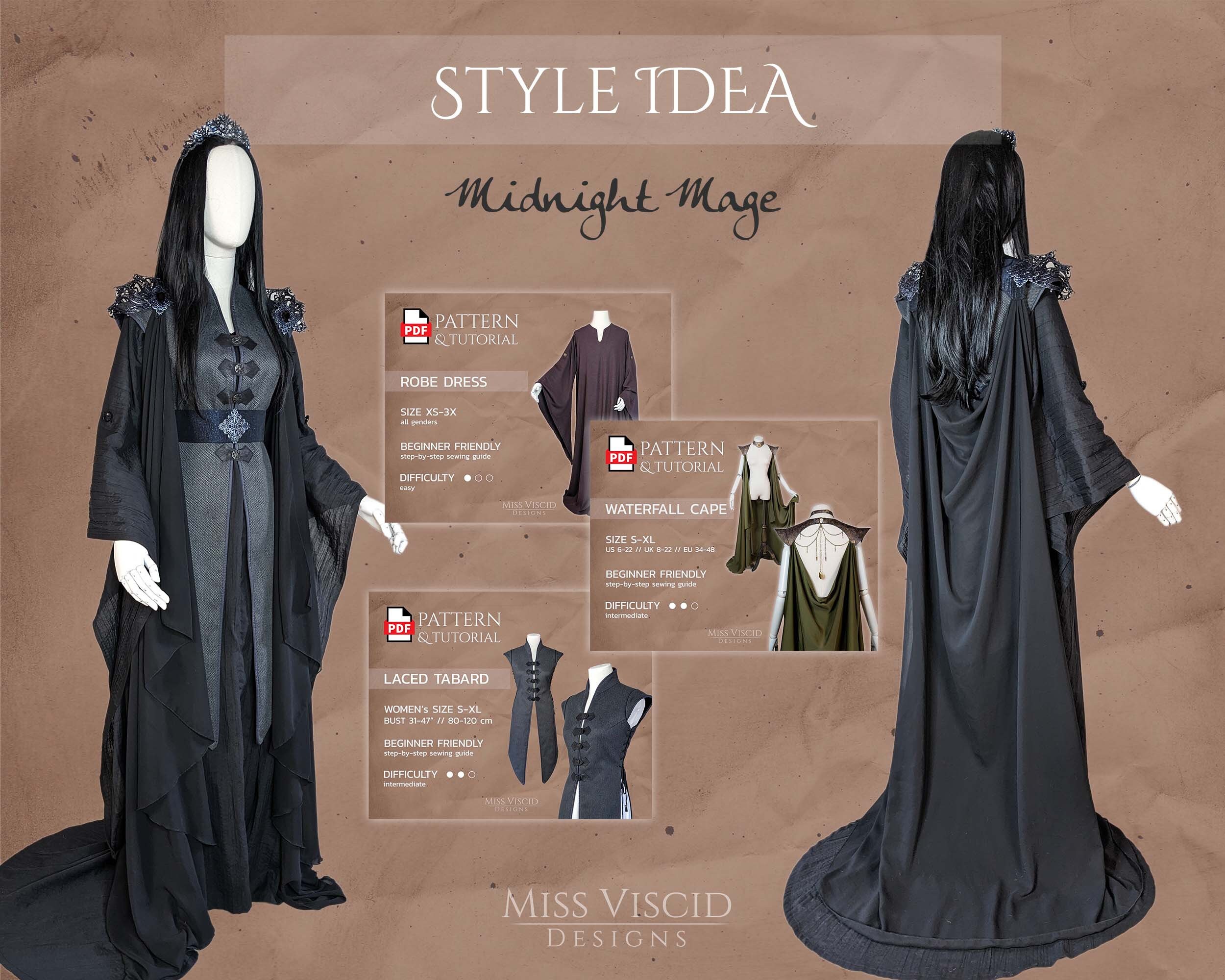 Female Fantasy Tabard Vest With Lacing PDF Pattern for - Etsy Canada