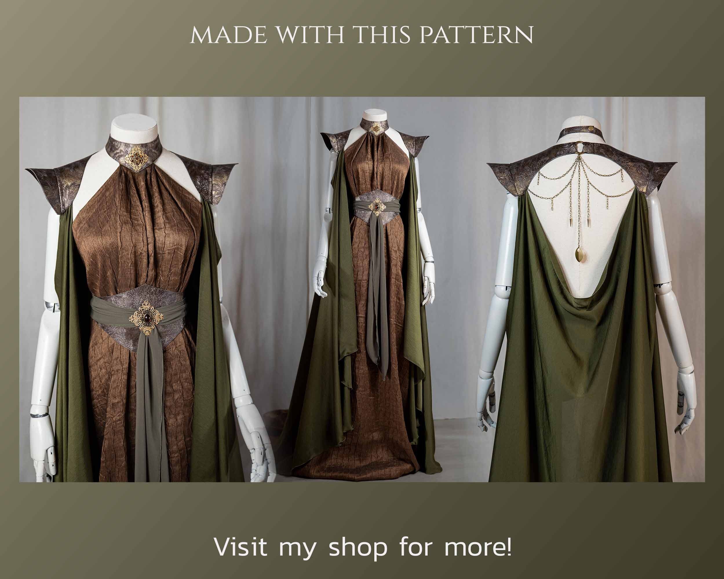 Cape With Waterfall Back and Pointy Shoulders for Elven - Etsy