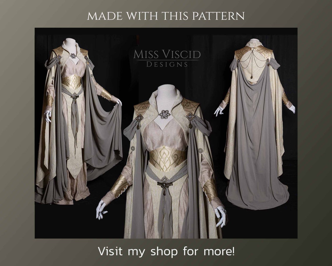 Cape With Waterfall Back and Pointy Shoulders for Elven - Etsy
