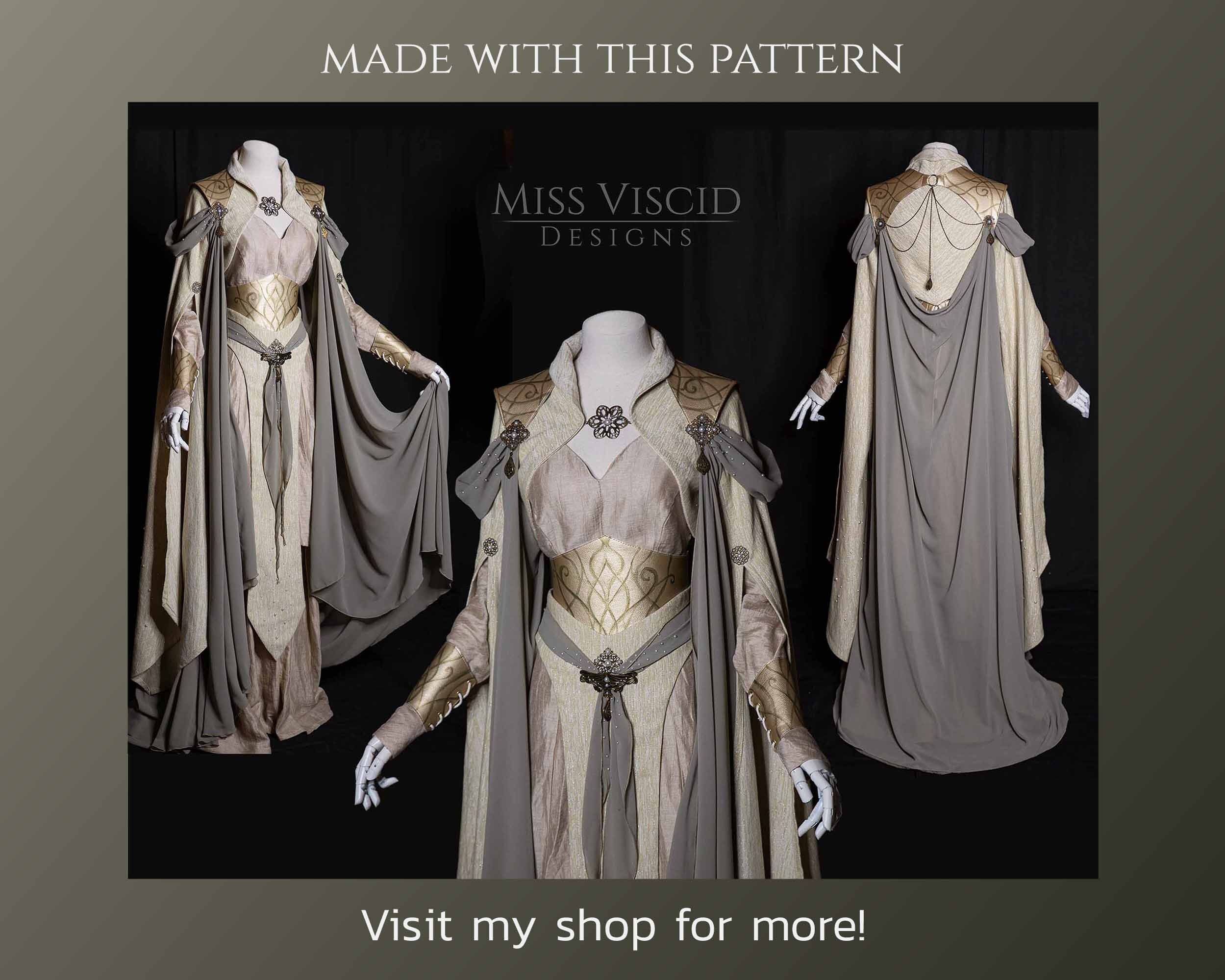 Cape With Waterfall Back and Pointy Shoulders for Elven - Etsy
