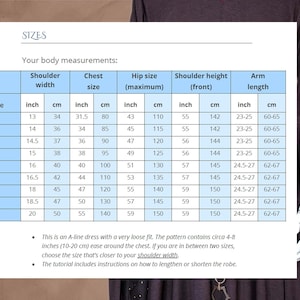 Robe Dress Pattern for Men and Woman as PDF File in DIN A4 + Letter and ...