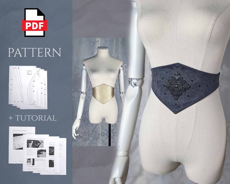 Waistbelt for Elven Fantasy Dress Pdf Pattern With Sewing - Etsy