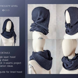 Cozy Wrap Hood - Digital PDF Pattern With Sewing Guide for Instant ...