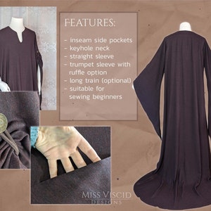 Robe Dress Pattern for Men and Woman as PDF File in DIN A4 + Letter and ...