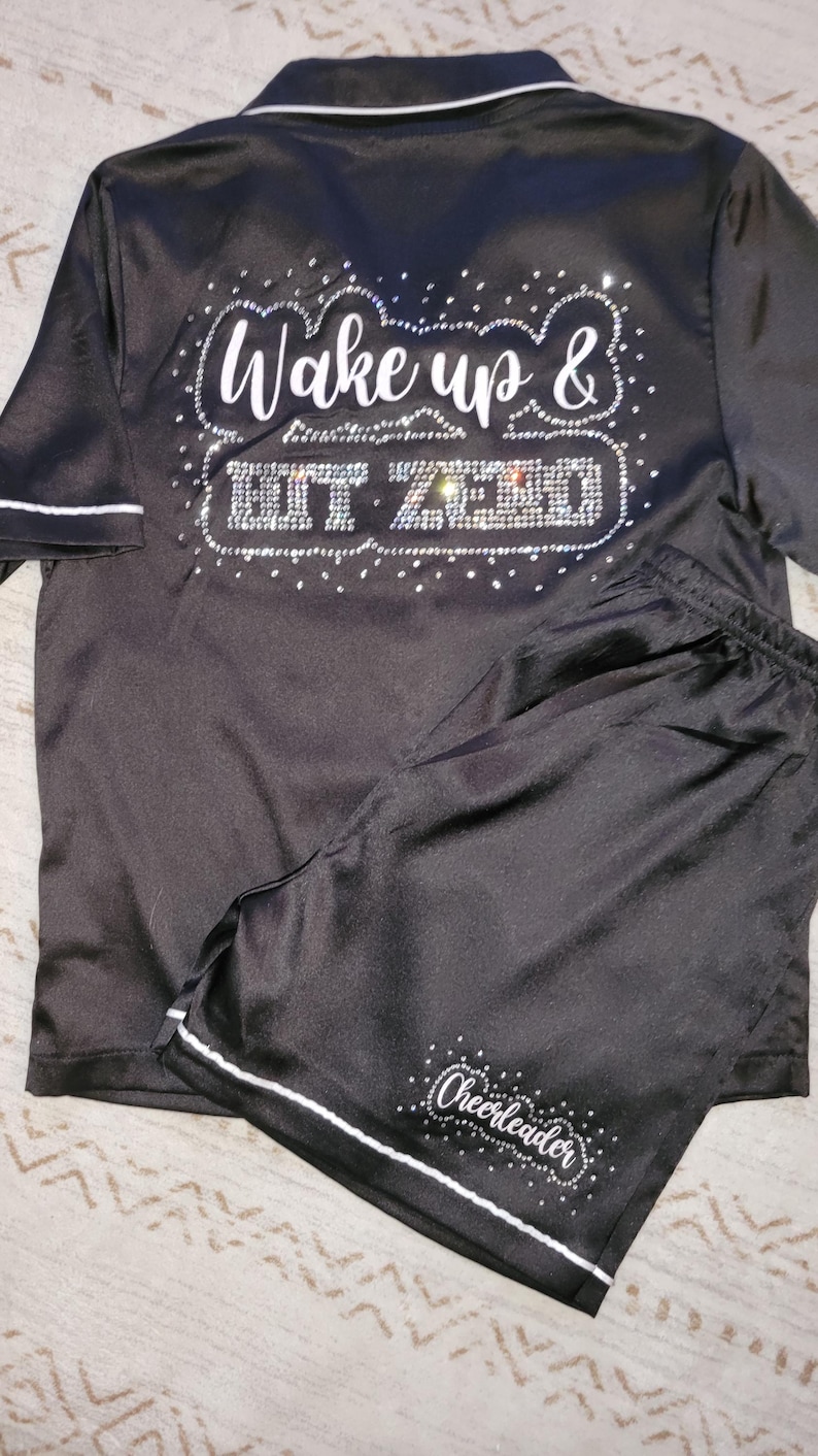 Cheer Pajamas/personalized/ Bling/ Cheerleader/hit Zero Pajamas/ Pjs ...