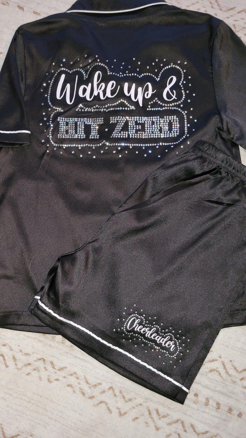 Cheer Pajamas/personalized/ Bling/ Cheerleader/hit Zero Pajamas/ Pjs ...