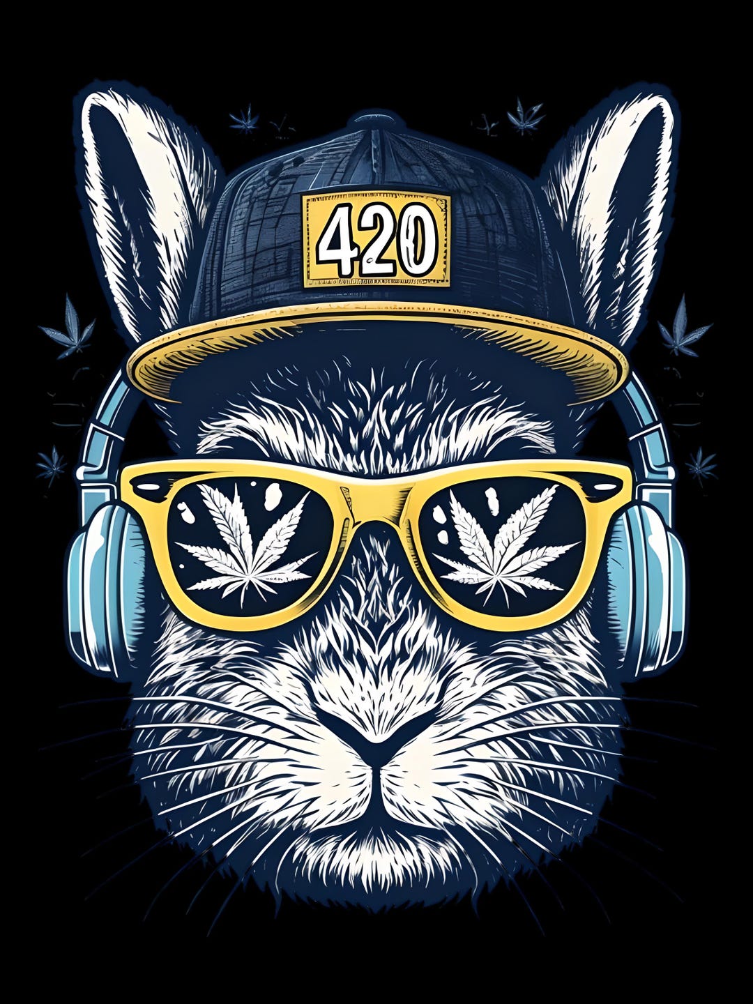 Easter Bunny-stoner Bunny-420-high Bunny Png File Only-digital Download ...