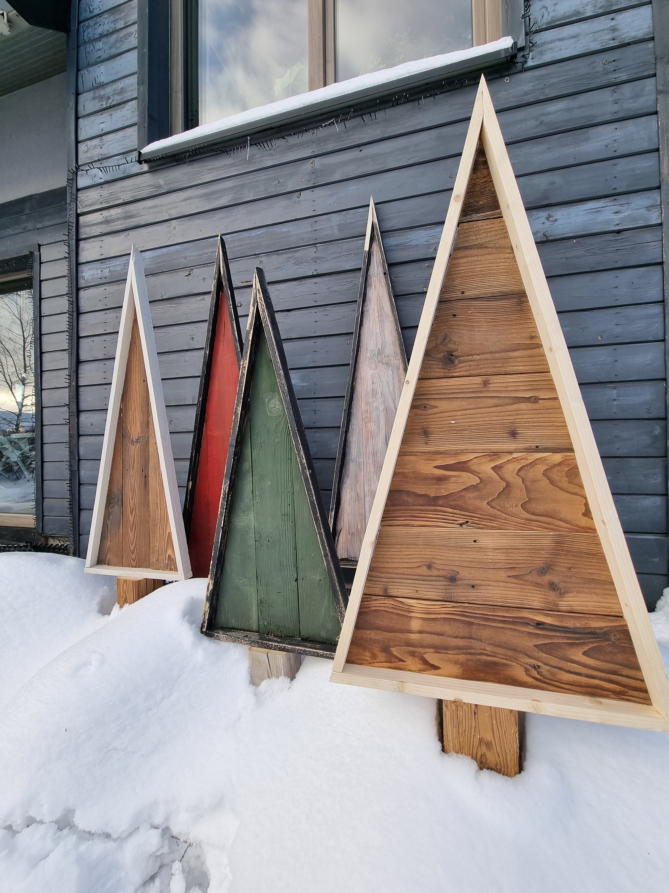 Wooden Pine Trees - Decoration - Etsy