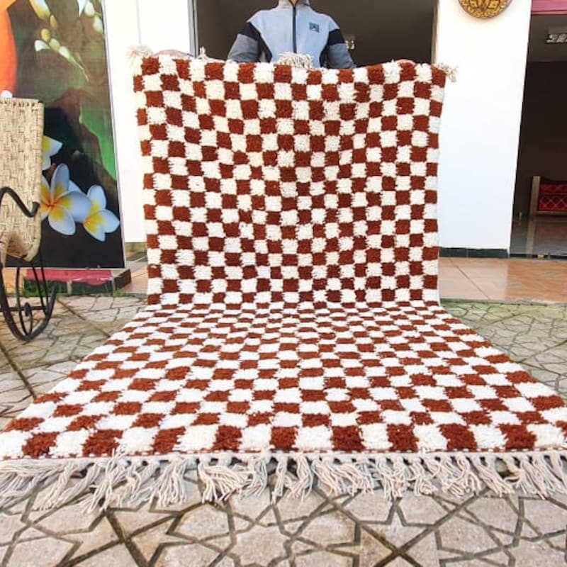 Moroccan Checkered Rug - Etsy
