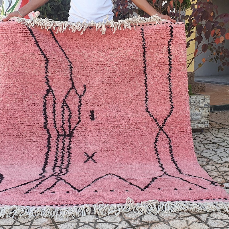 Pink Moroccan Rug - Etsy