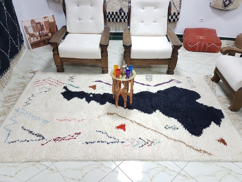 Authentic Moroccan Rug Beni Ourain Rug Handmade 100% Wool Rug - Etsy