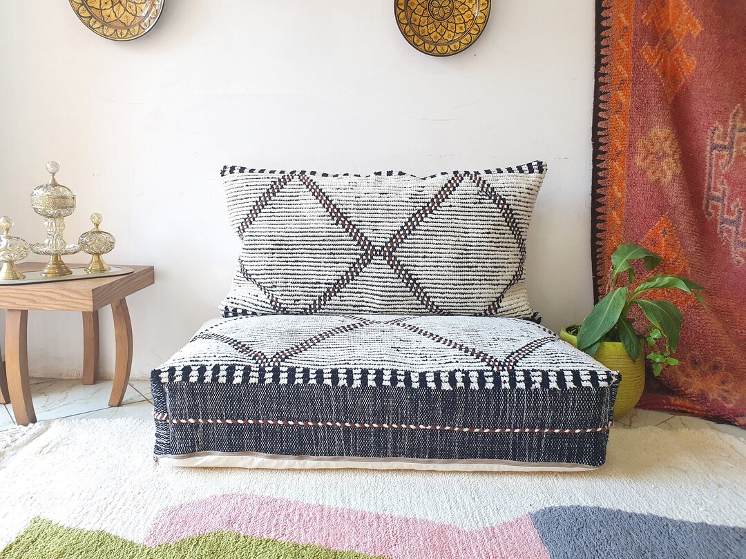 Stuffed Moroccan Floor Sofa , Moroccan Floor Couch , Set of Floor Sofa ...