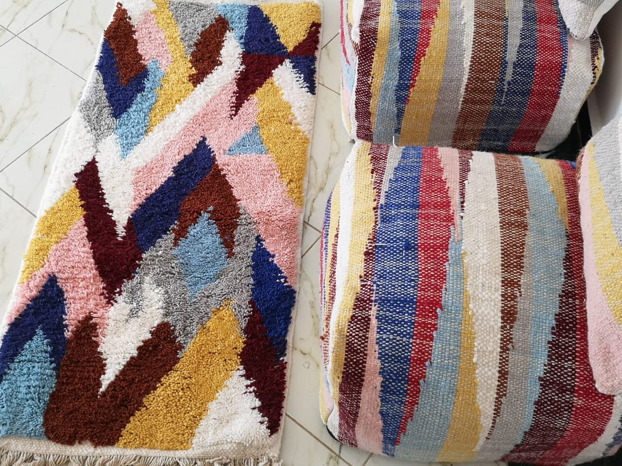 Collection floor seating Moroccan rug Beni Ourain rug Living | Etsy