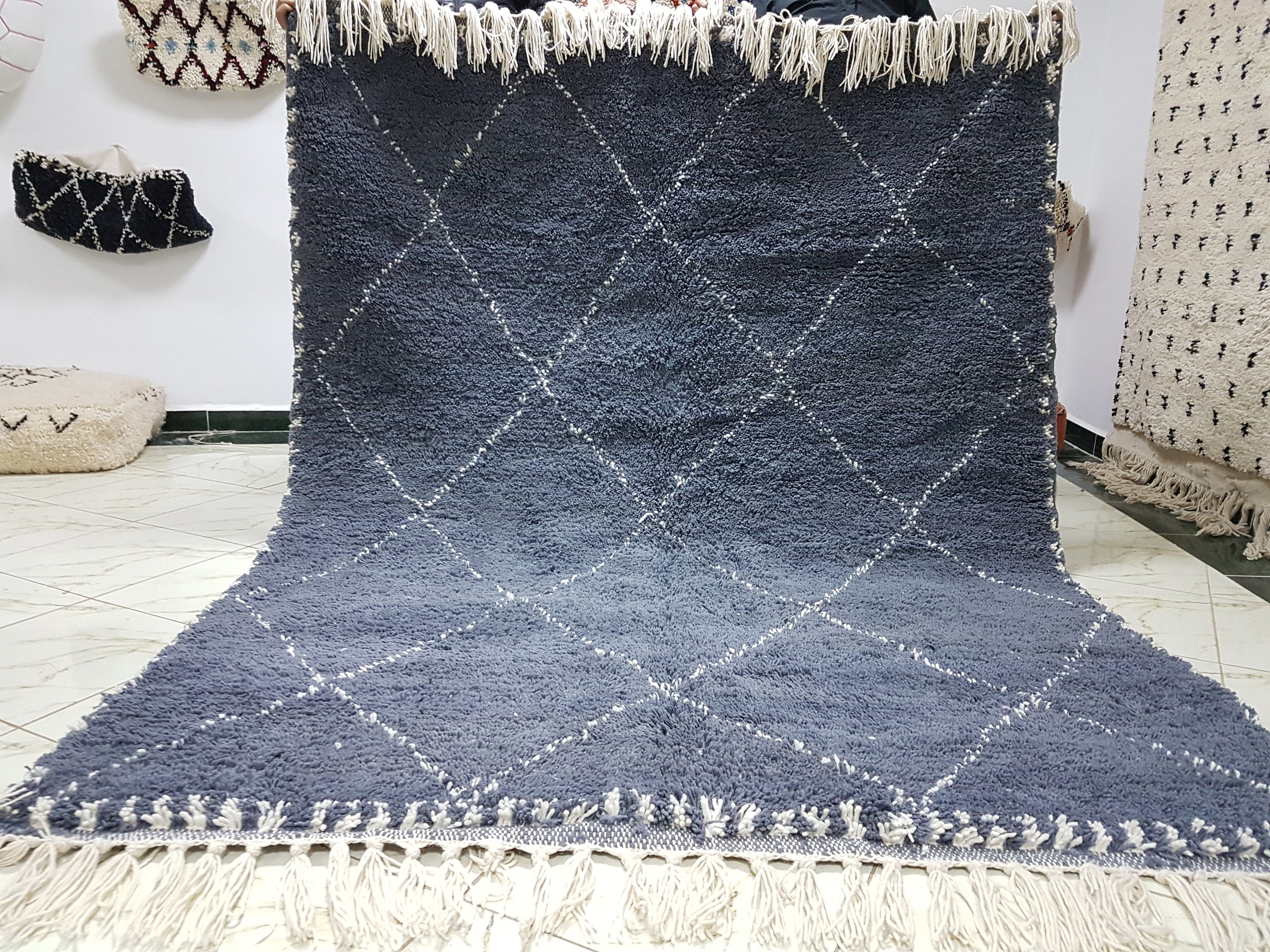 Authentic Moroccan rug Beni Ourain rug handmade 100% wool rug | Etsy